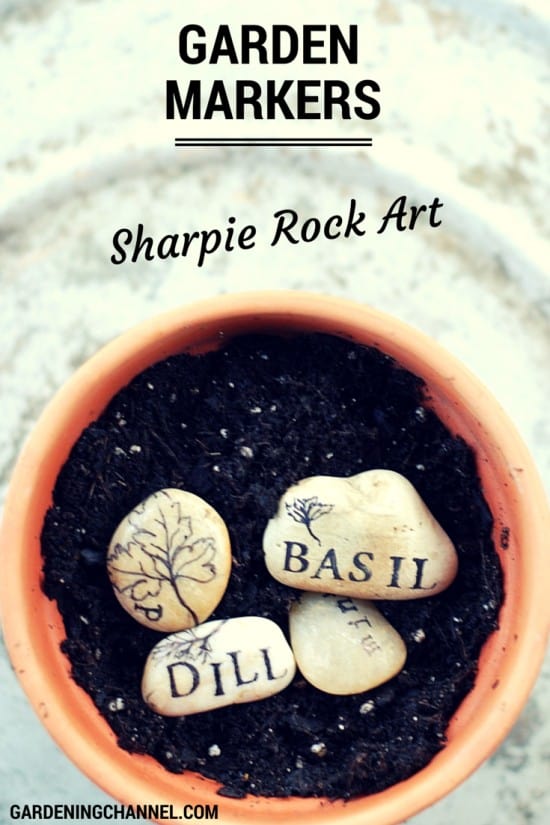 The Easiest, Cheapest DIY Garden Markers: Sharpie Rock Art